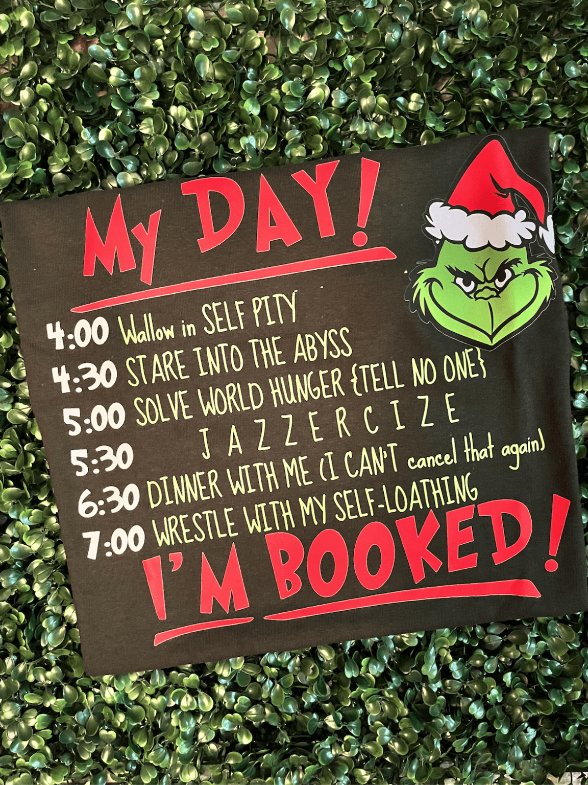 Grinch Schedule - The Pretty Little Sunflower