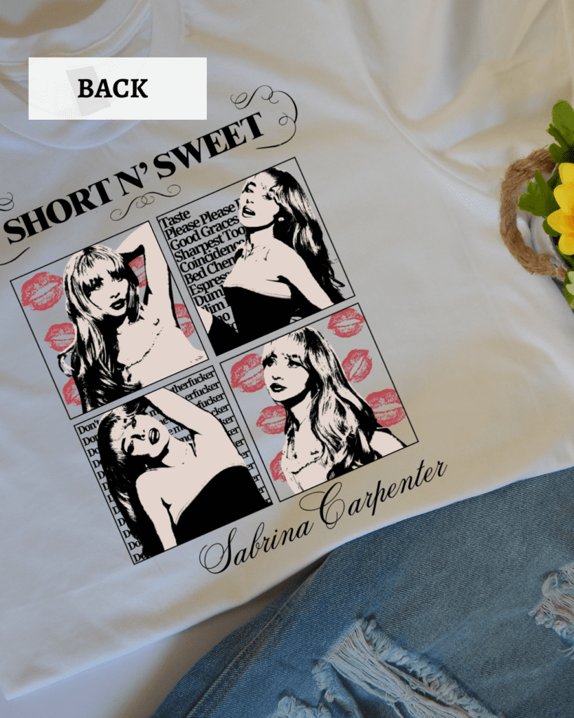 Sabrina Carpenter Graphic Tee - The Pretty Little Sunflower